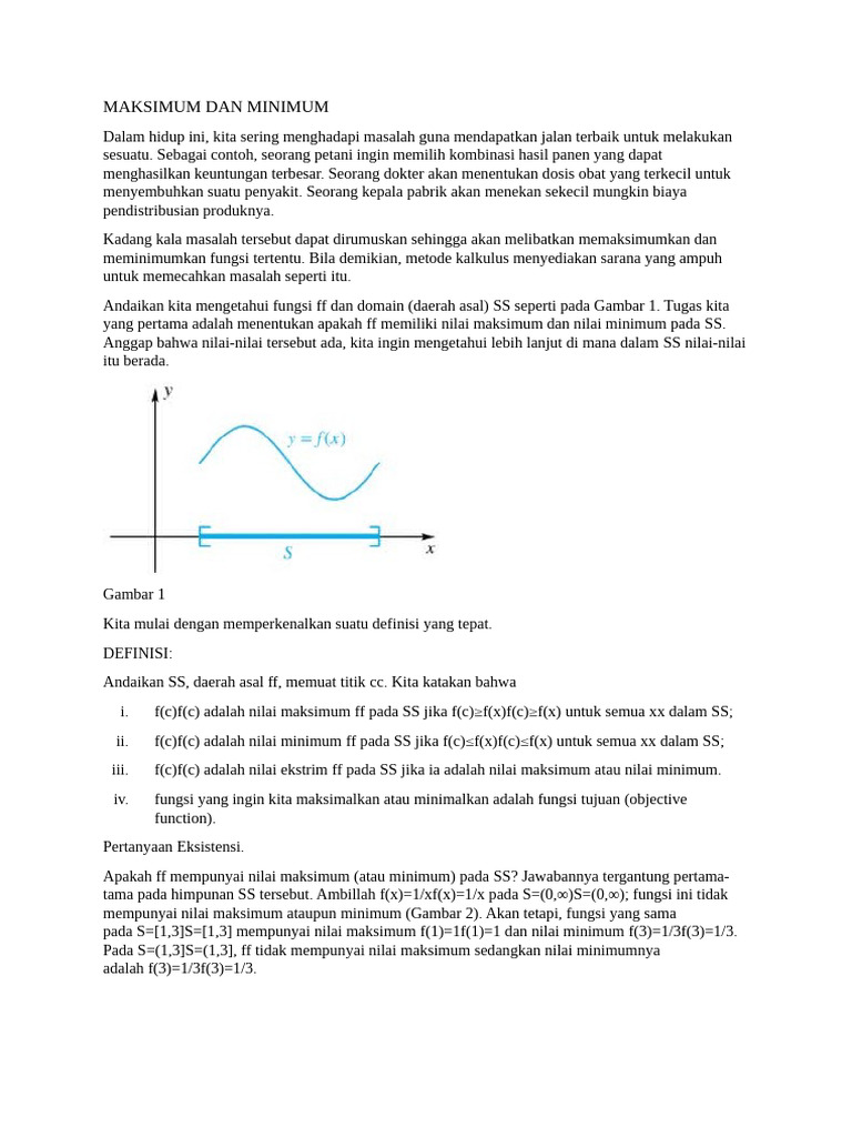 MAKSIMUM DAN MINIMUM | PDF
