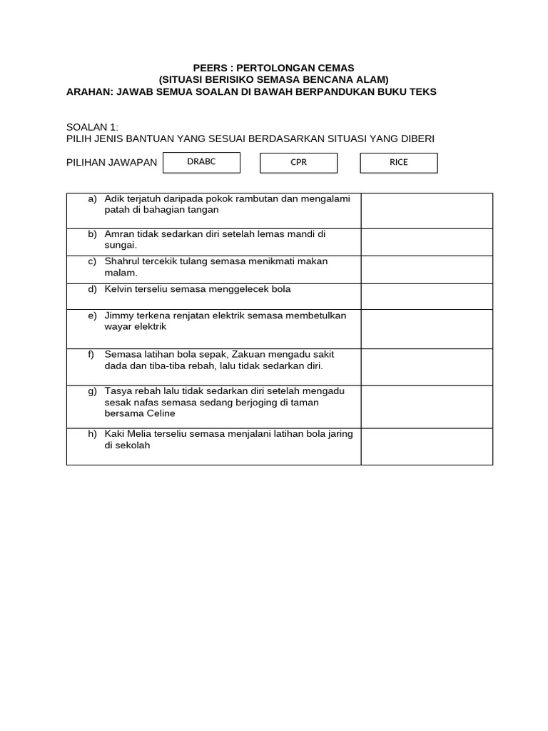 MRT PJPK Tingkatan 5 | PDF