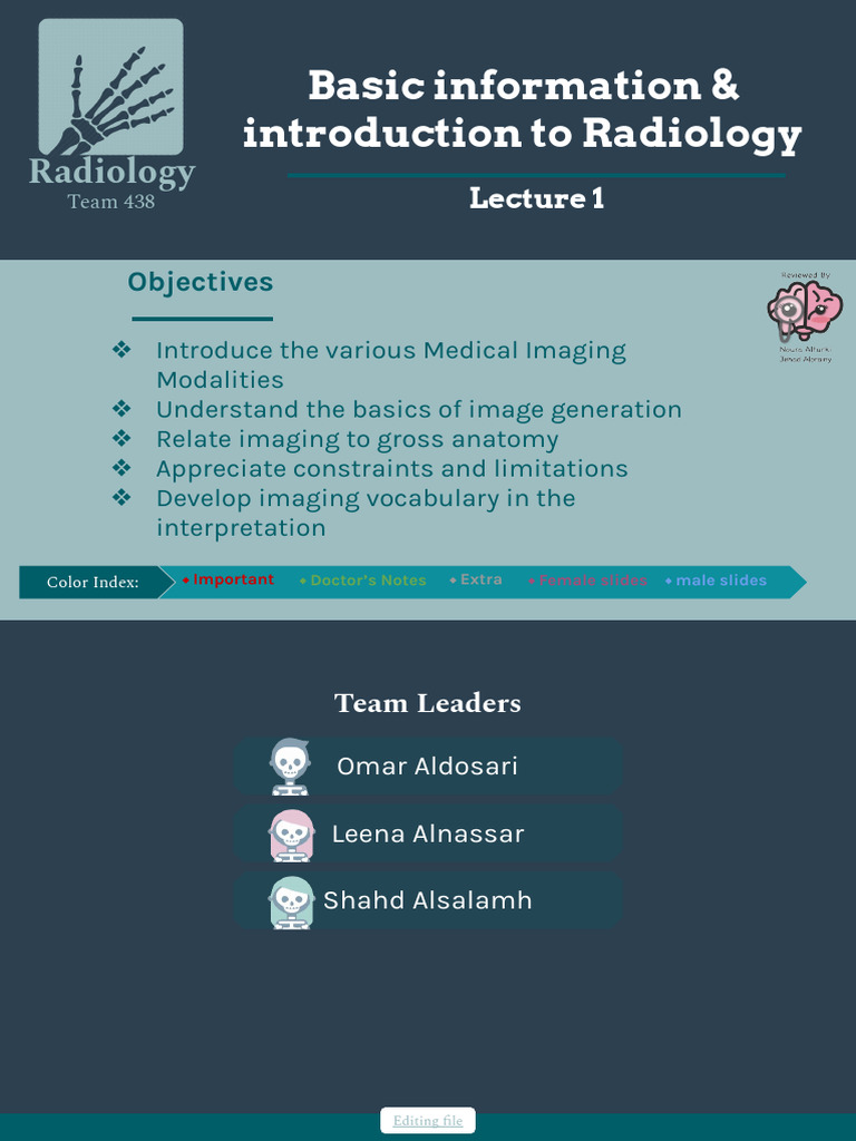 1-Basic Information - Introduction To Radiology Dark Theme | PDF