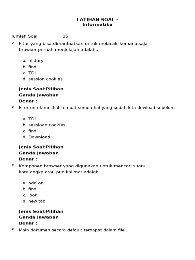 Latihan Soal KLS 9.1 | PDF