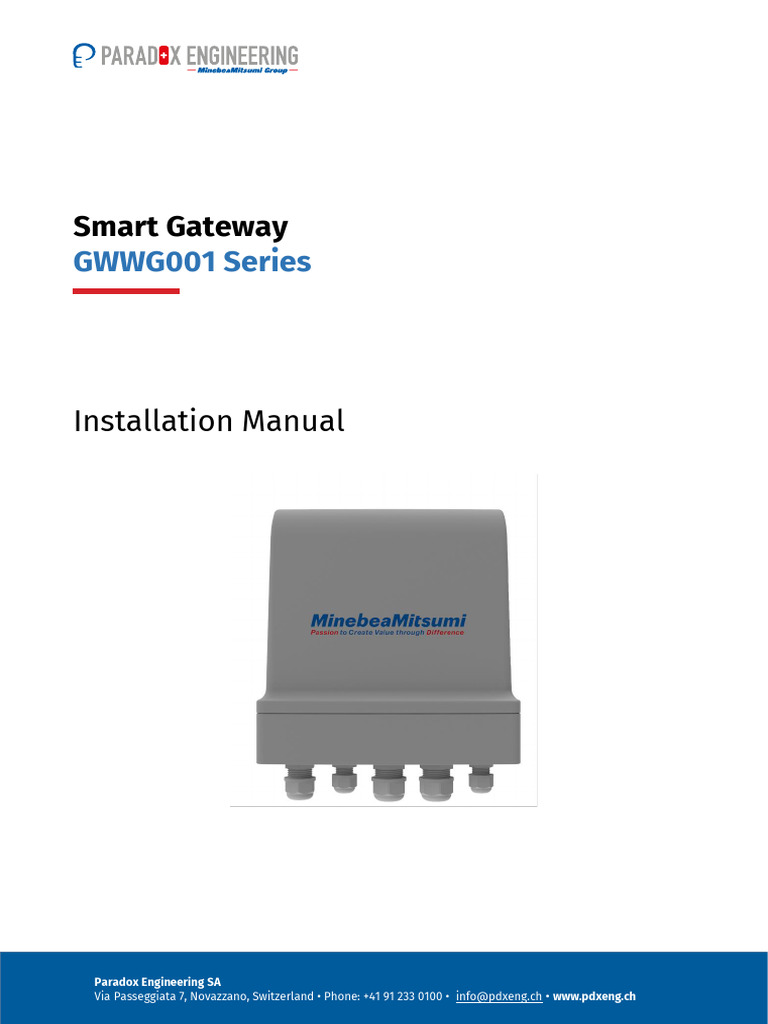 4188 L GWWG001 Series Smart Gateway Installation Manual 1 | PDF