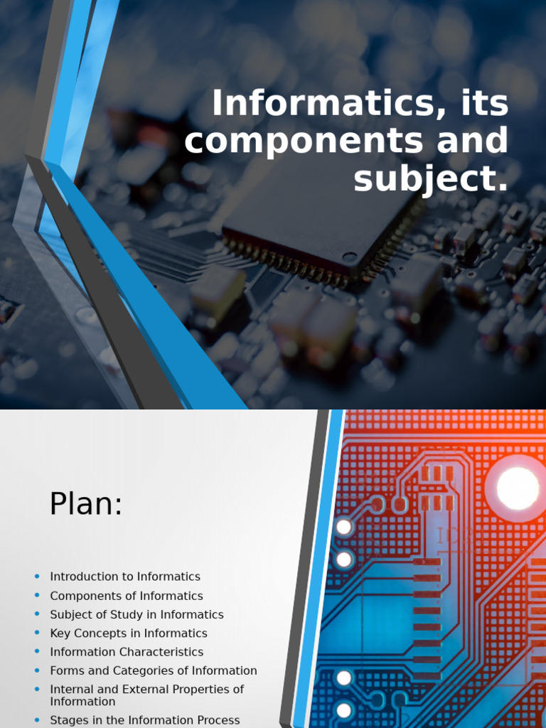 Informatics, Its Components and Subject | PDF
