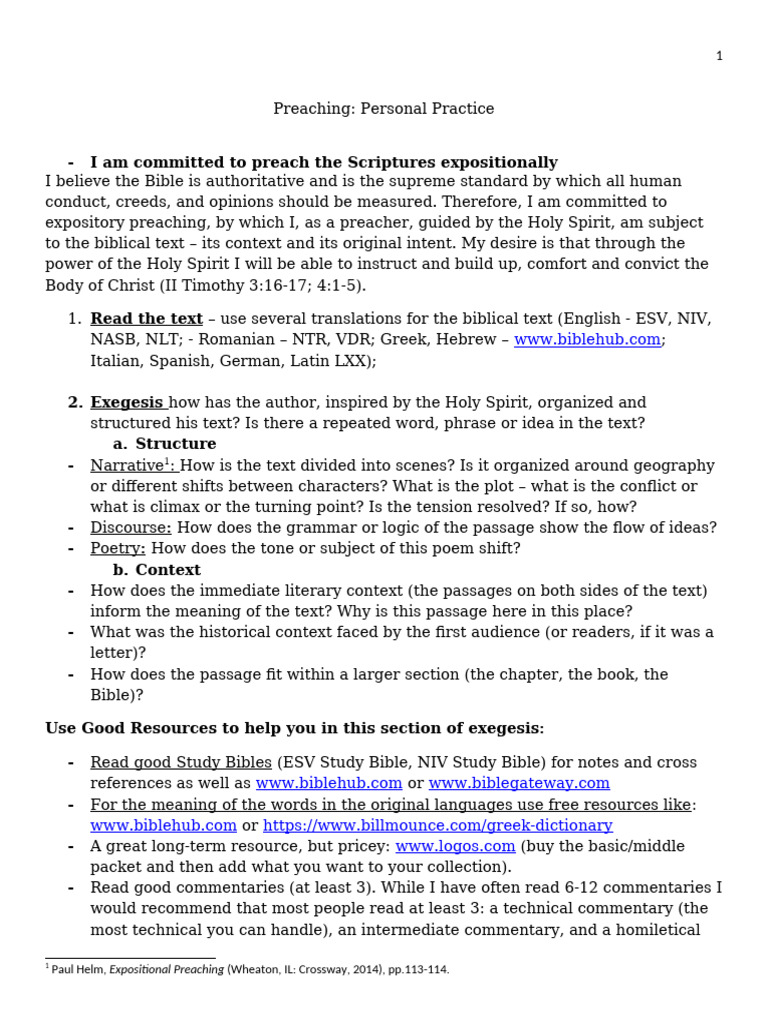 Preaching Practicum | PDF