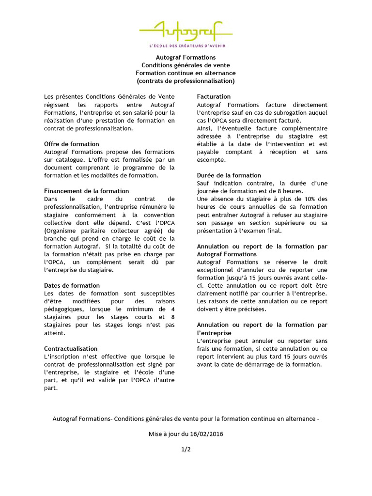 CGV Contrat Pro | PDF