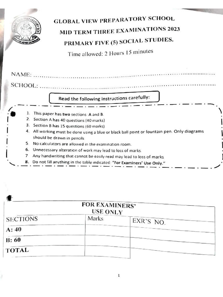 GVPS P5 Mid 3 SST 2023 | PDF