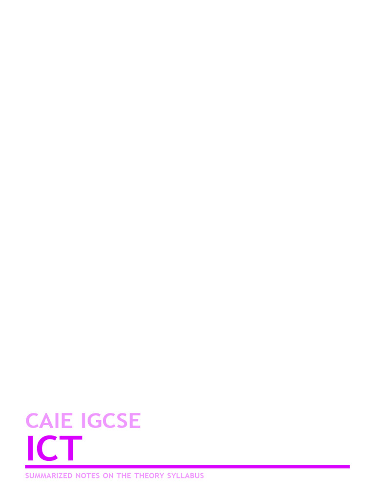 Caie Igcse Ict 0417 Theory v3 1 | PDF Caie Igcse Ict 0417 Theory v3 1 | PDF