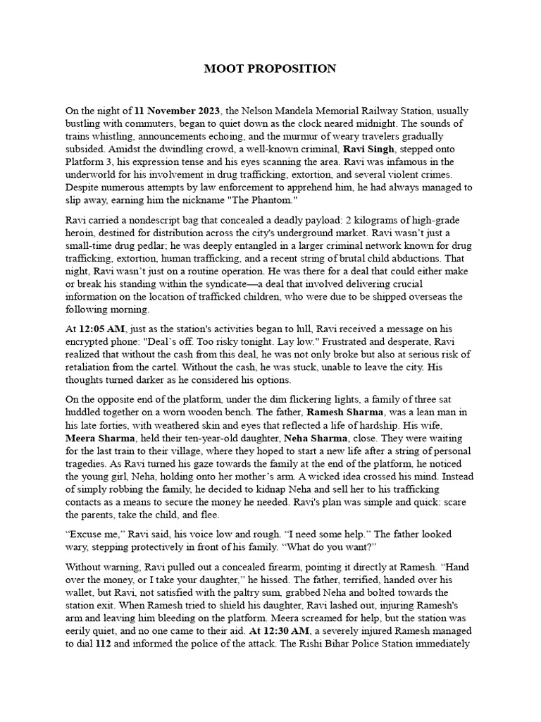 National Moot Proposition | PDF