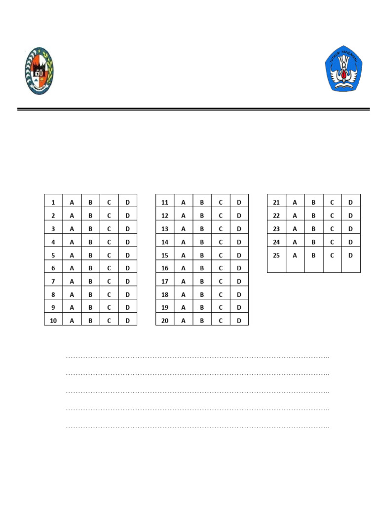 1.LJK MTK Kelas 6 | PDF