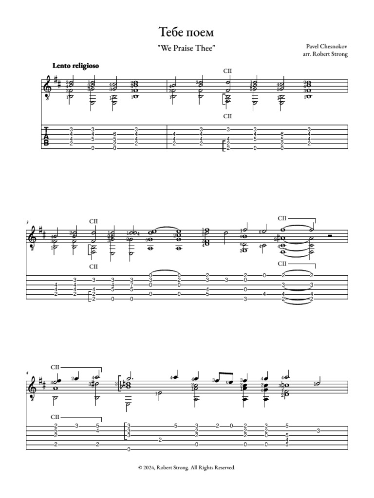 Chesnokov We Praise Thee Tab | PDF