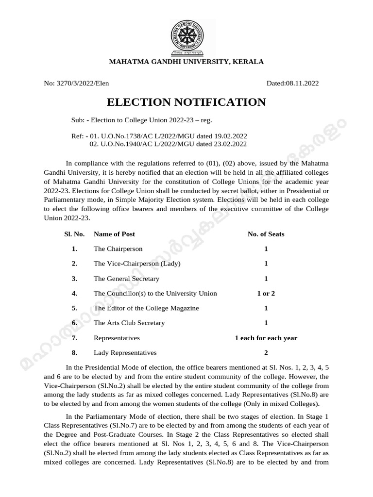 Election Notif | PDF