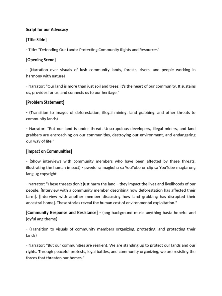 Script-for-our-Advocacy0-3 | PDF