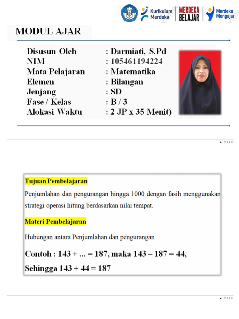 Mdul Ajar Ukin Darmiati | PDF