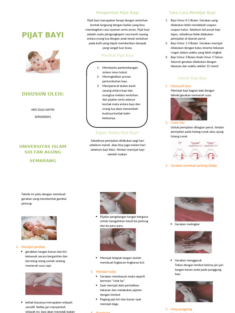 Leafleat Pijat Bayi | PDF