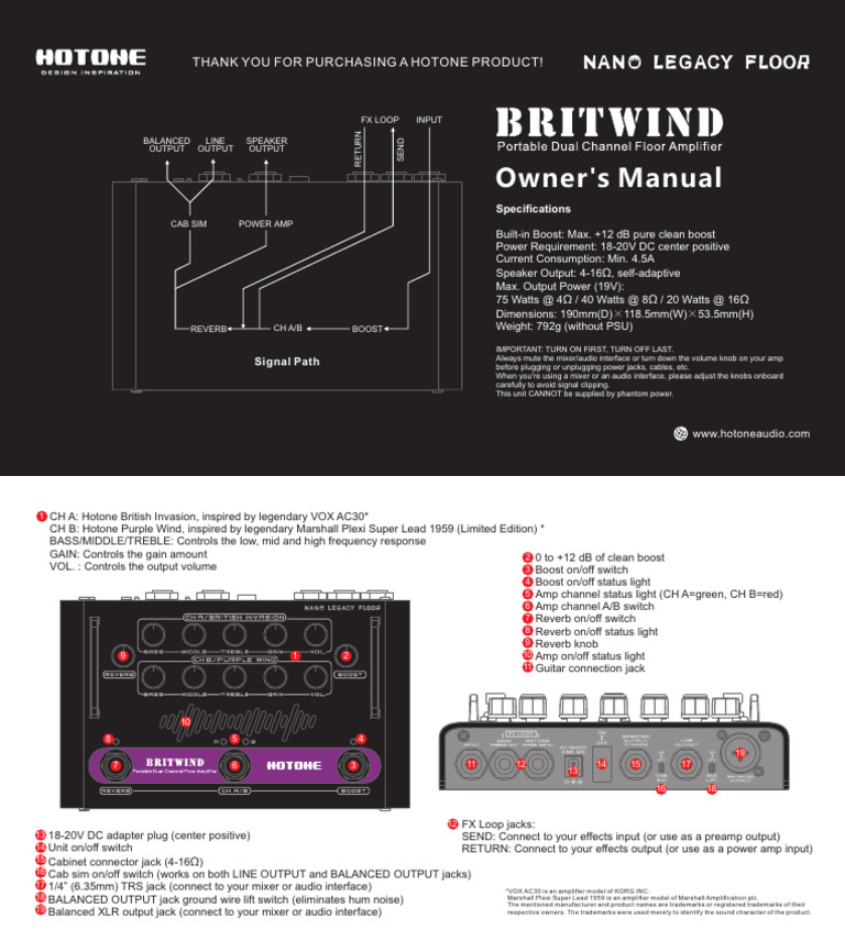 BritWind Manual EN V01 170329.1629099470700 | PDF