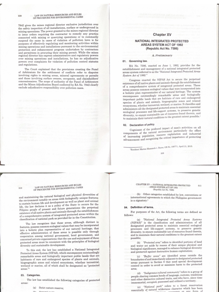 NIPAS-RA-7586 - Agcaoli | PDF