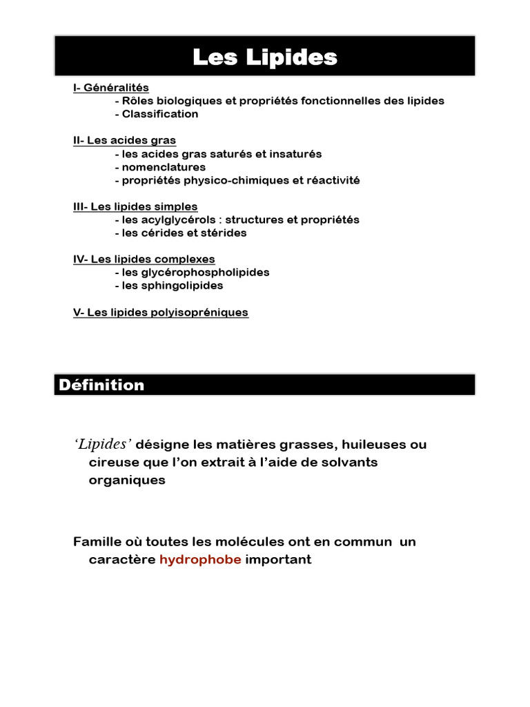 Lipides-Cours-04 | PDF