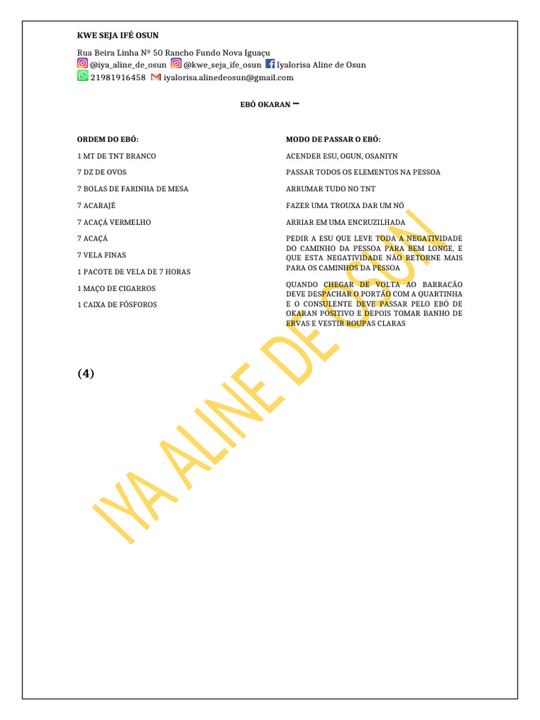 Ebó Okaran 1.4 | PDF