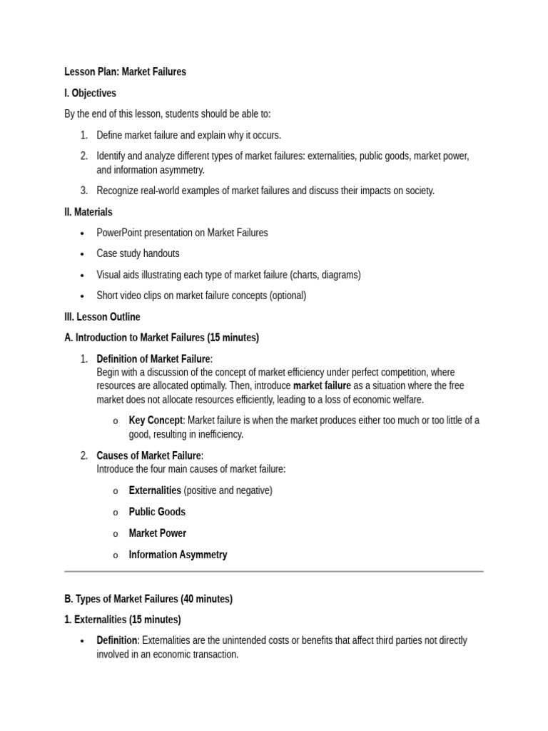 Market Failures | PDF