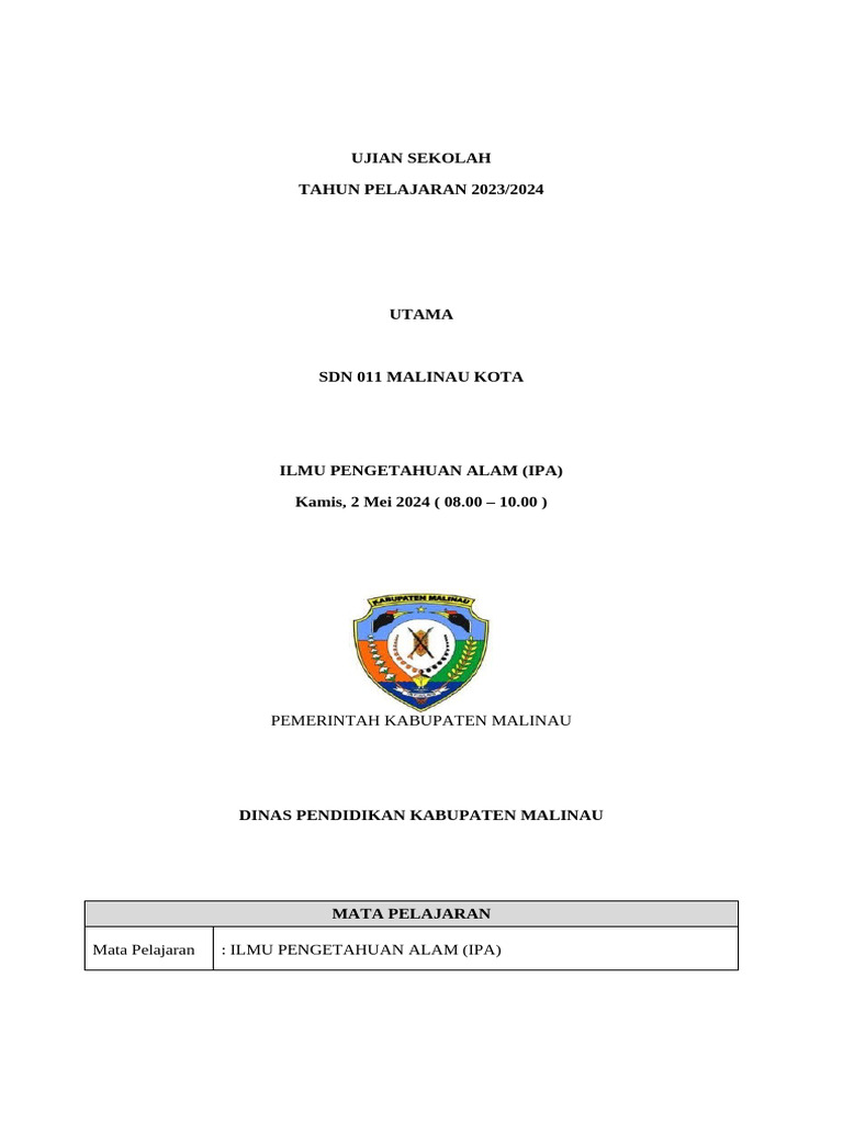 SOAL US IPA 2024 | PDF