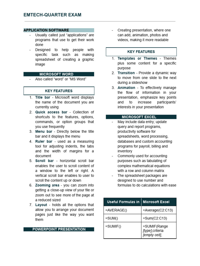 EMTECH Quarter | PDF