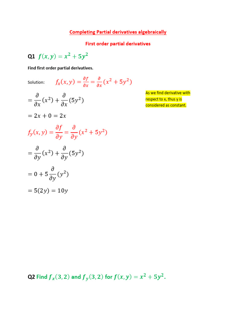 Partial Derivatives Algebraically 20052022 083030am 1 30112022 112853am 26022024 010806pm 1 ...