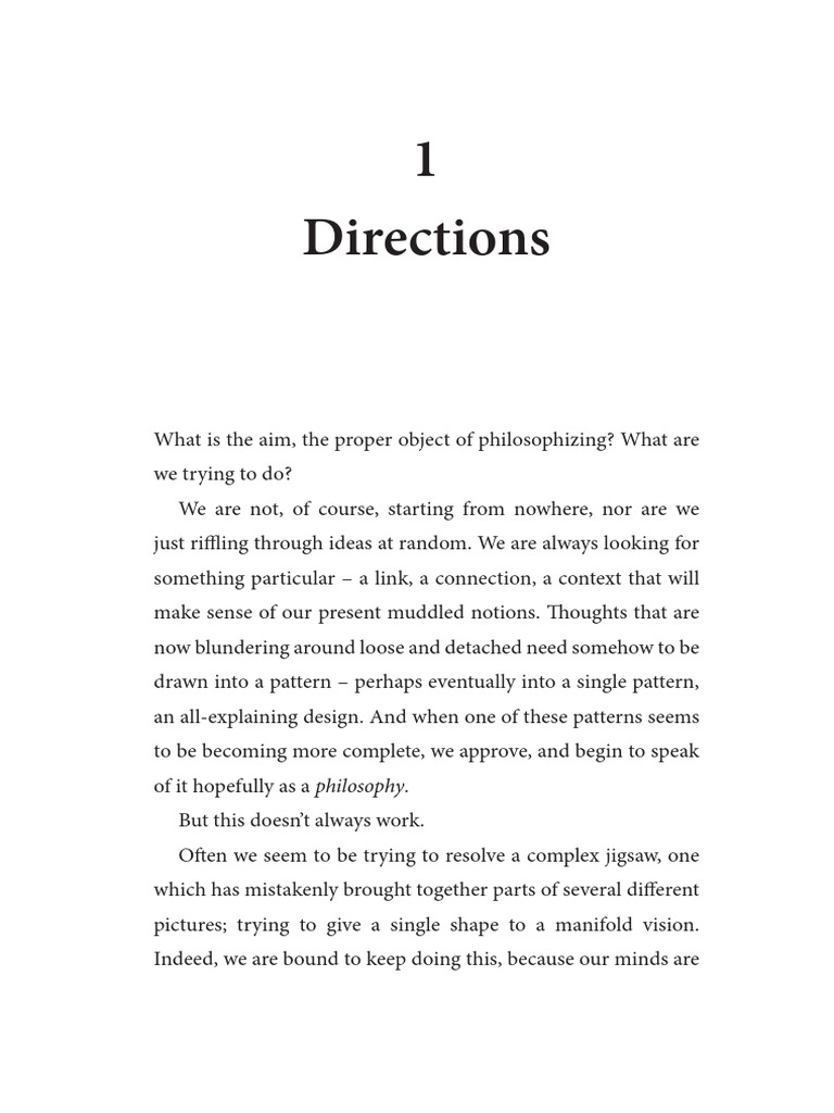 Mary Midgley - What Is Philosophy - Directions | PDF
