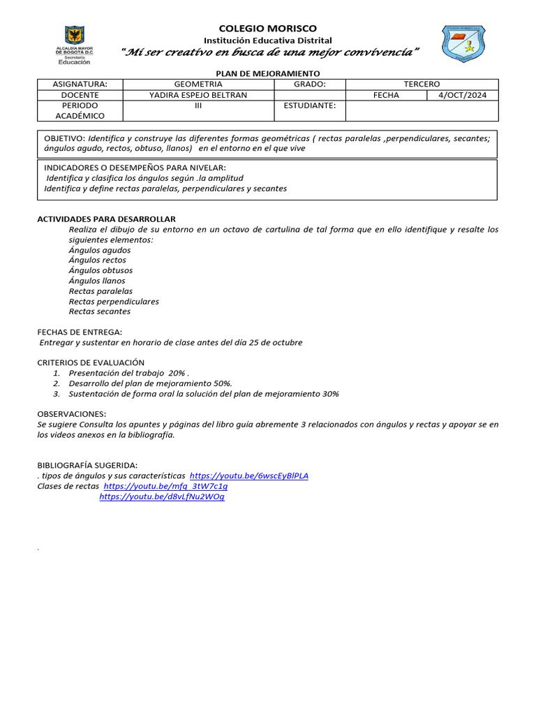 3° Geometría-Tercer Periodo | PDF