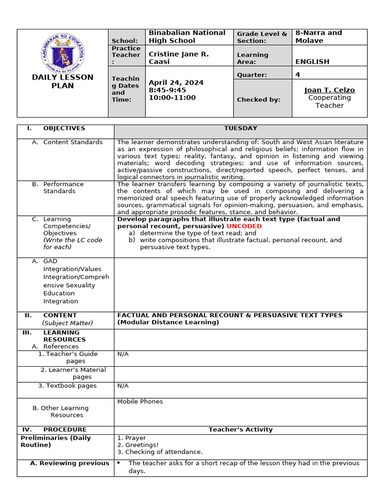 Caasi, Cristine Jane R. (DLP-Q4-25 - April 25, 2024) | PDF