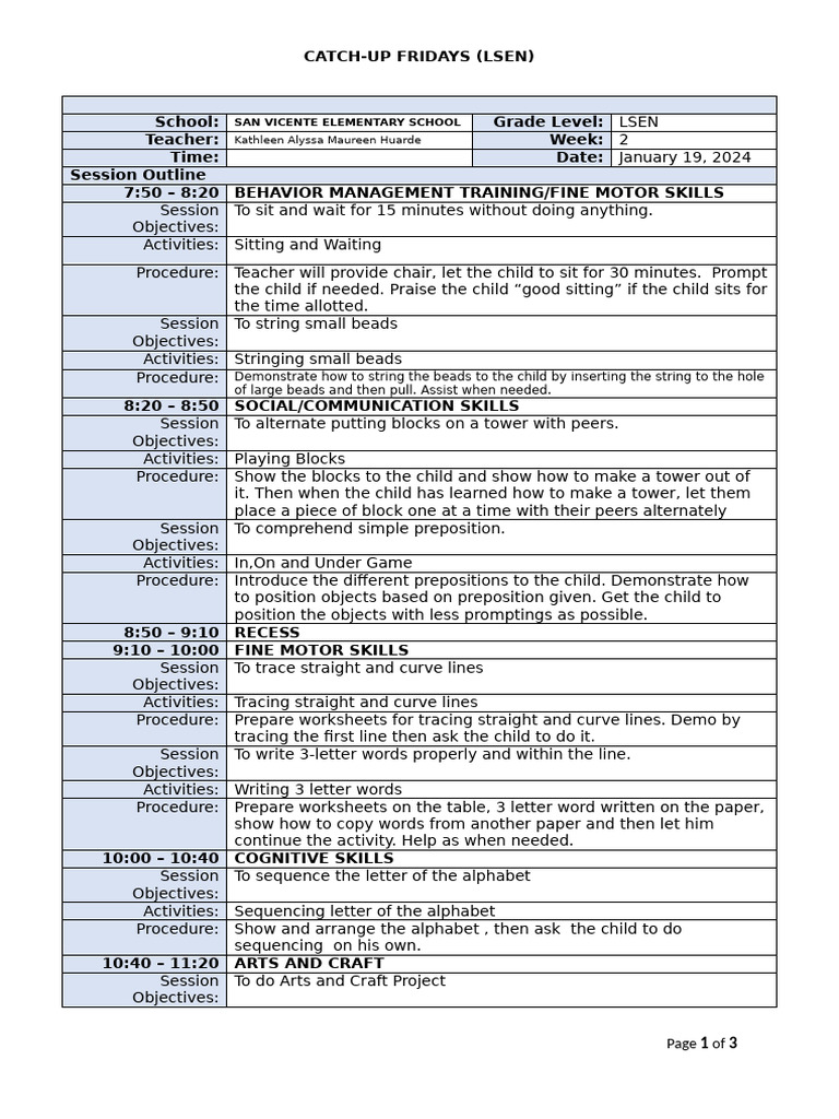 DLL-CATCH UP-Week-2 | PDF