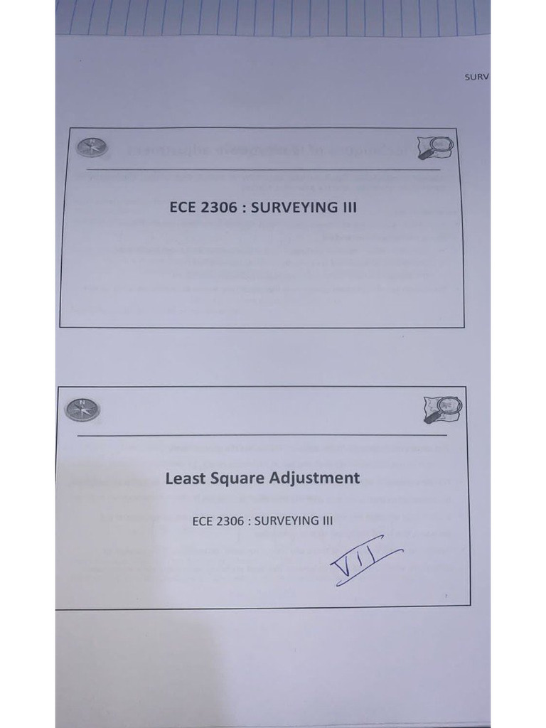 Least Square Adjustment Pdf