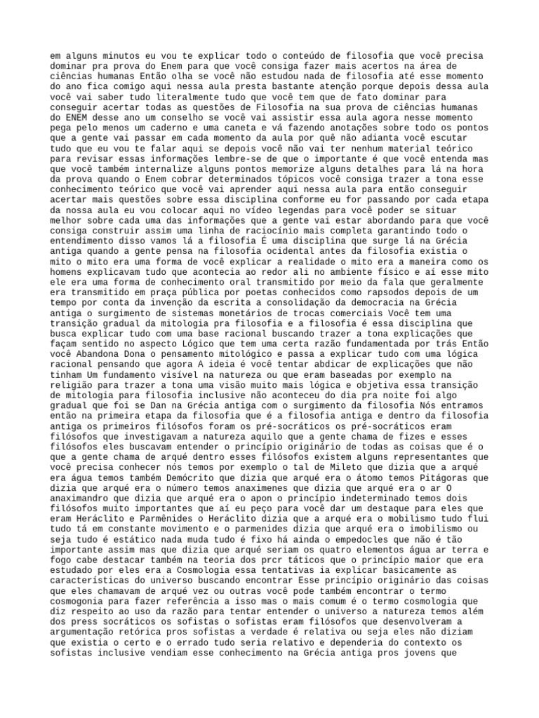 Tudo de Filosofia Para o Enem Em 40 Minutos | PDF