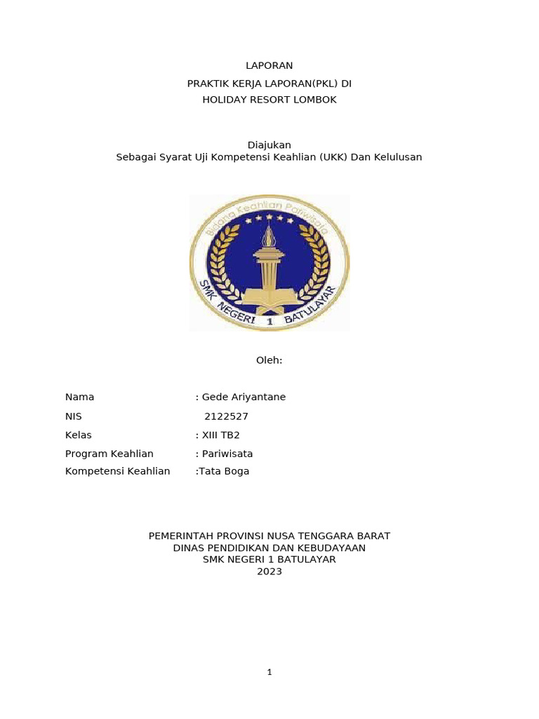 Laporan PKL Gede 3 | PDF