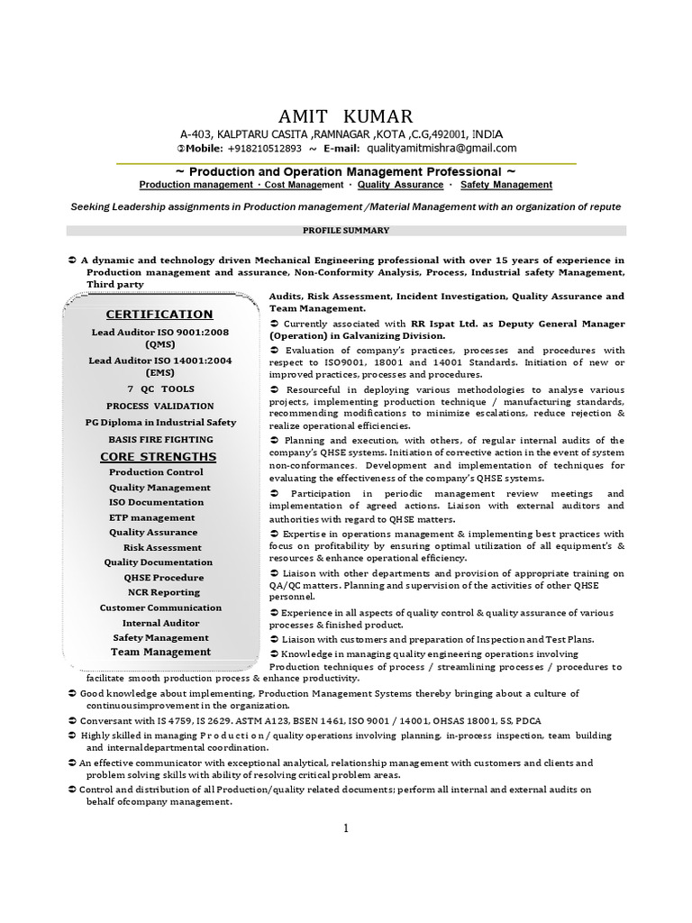 Amit CV | PDF