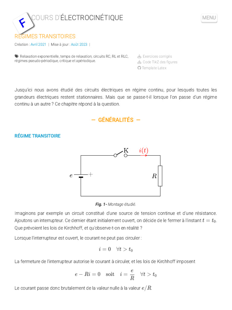 Régimes Transitoires | PDF