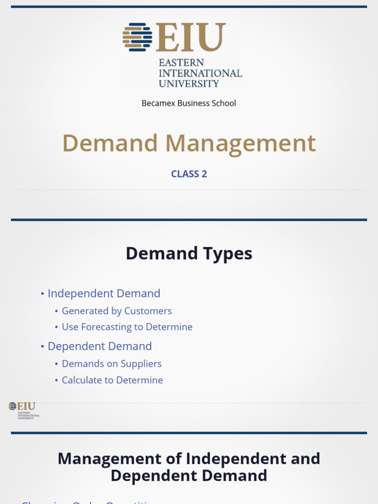 Class 2 Demand Management | PDF