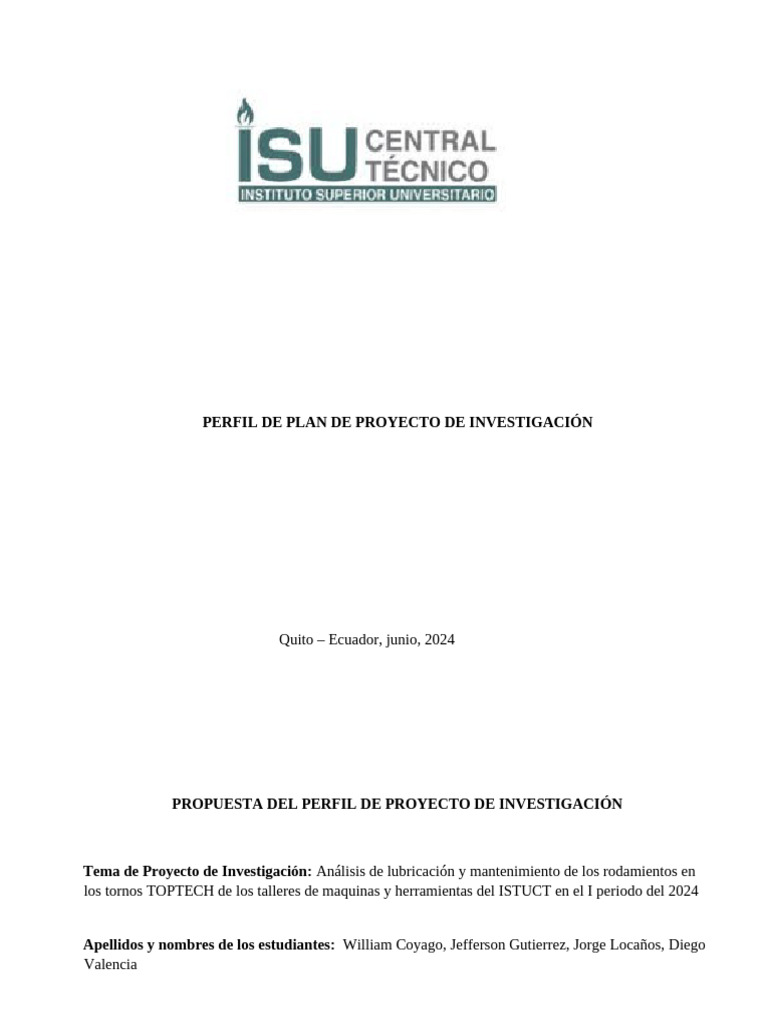 AVANCE 4 Perfil Final Revisado 2 | PDF