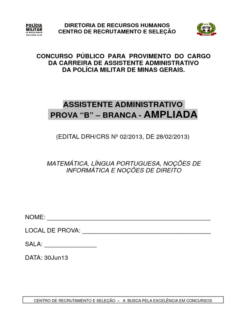 Prova B Ampliada | PDF