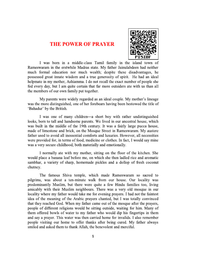 Power of Prayer | PDF