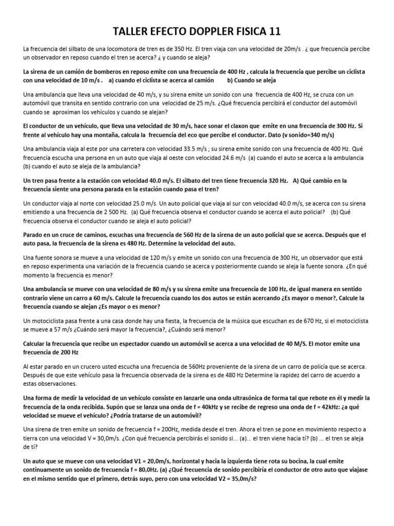 Efecto Dopler | PDF