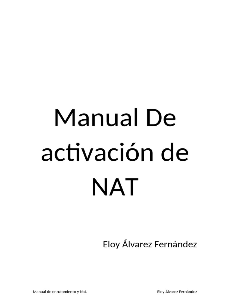 Manual De activación de NAT | PDF
