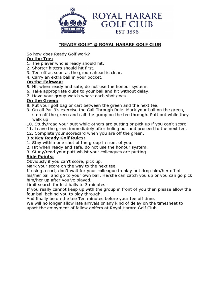 Ready Golf | PDF