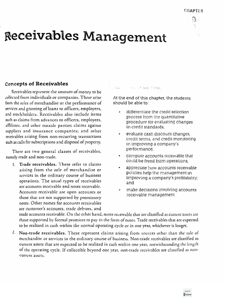 JJNB Receivable Management | PDF