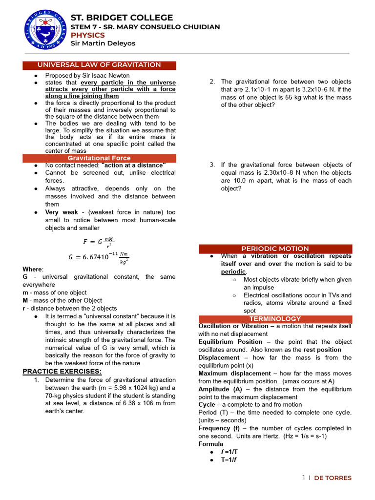 PHYSICS FINALS REVIEWER | PDF