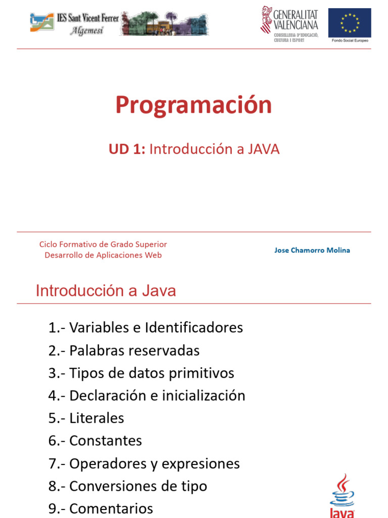 01b - Introduccion A Java | PDF