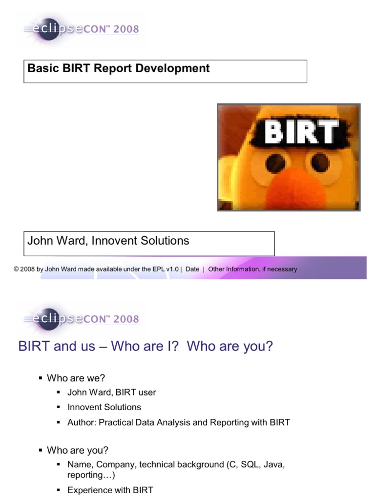 Basic Birt Report Development 79193 81989 Pdf Portable Document