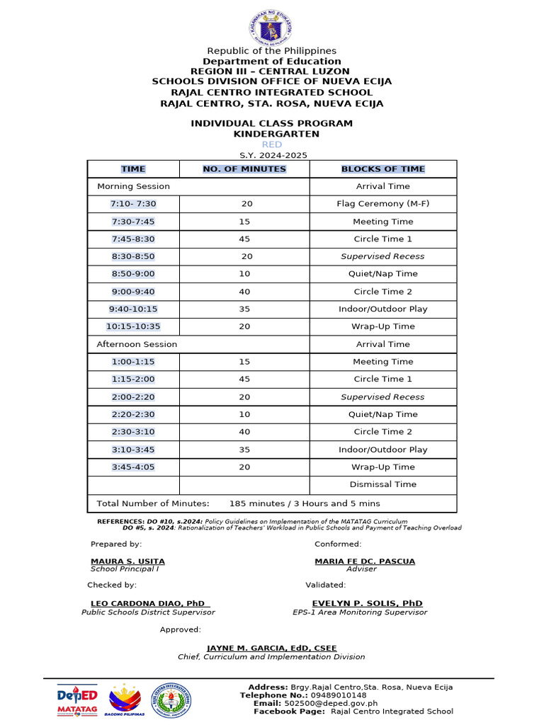 Elem.-Class-Program Final | PDF