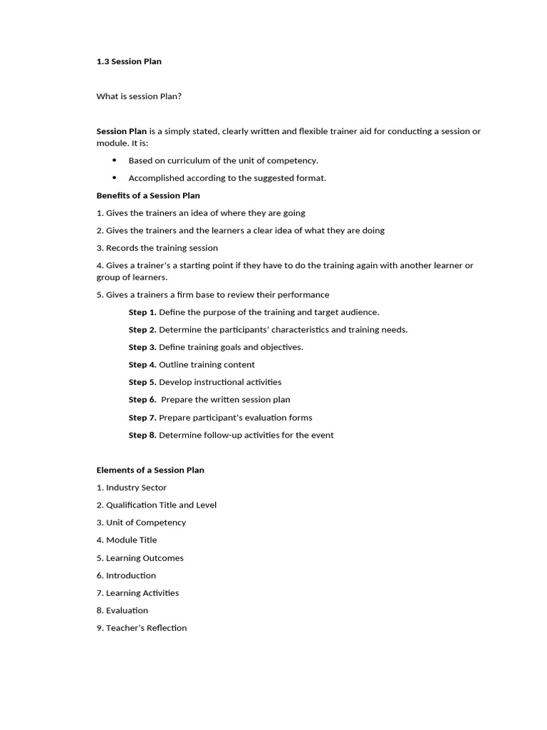 14.Session_Plan | PDF