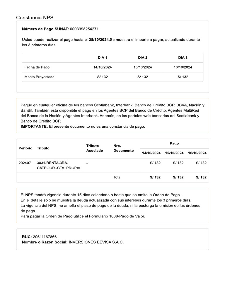 Pago NPS 2 | PDF