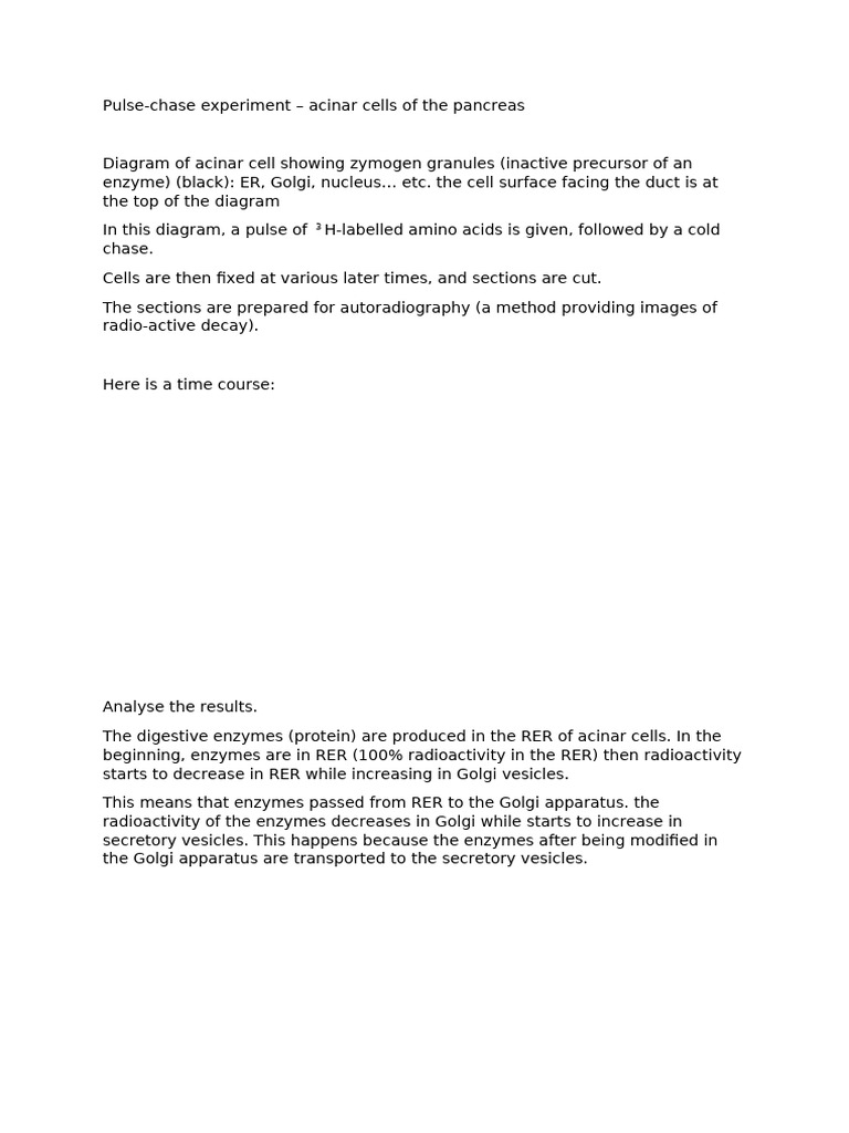 Pulse-chase experiment | PDF