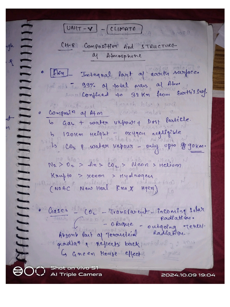 Composition and Structure of Atmosphere | PDF